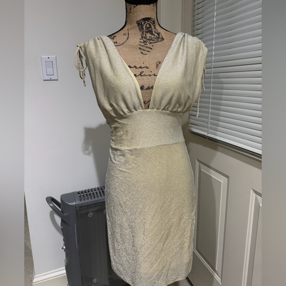 Princess Polly | Dresses | Princess Polly Amari Mini Dress In Champagne ...